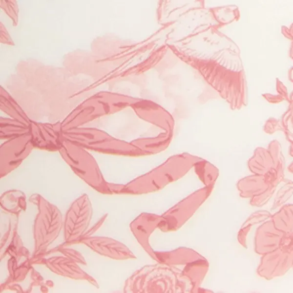 Harrods Bone China Toile Teacup And Saucer Set - Pink