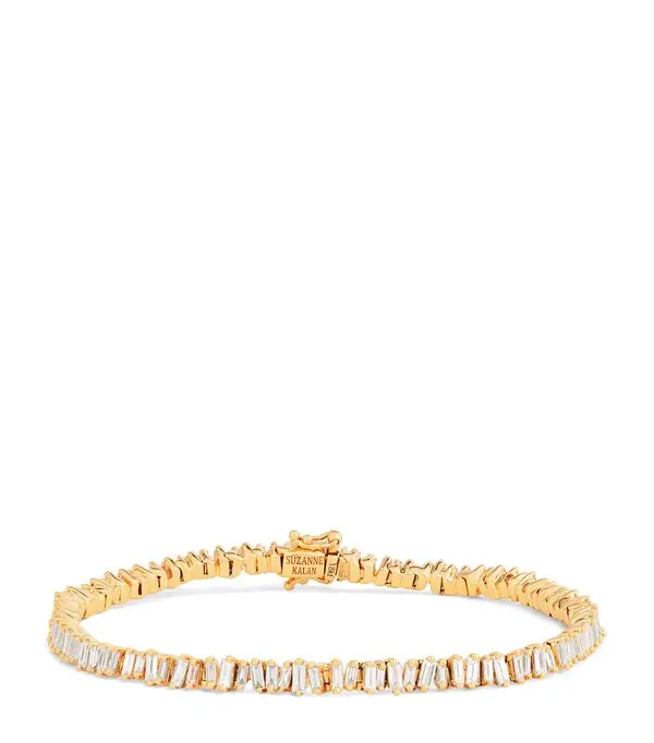 SUZANNE KALAN Yellow And Diamond Mini Tennis Bracelet - Gold