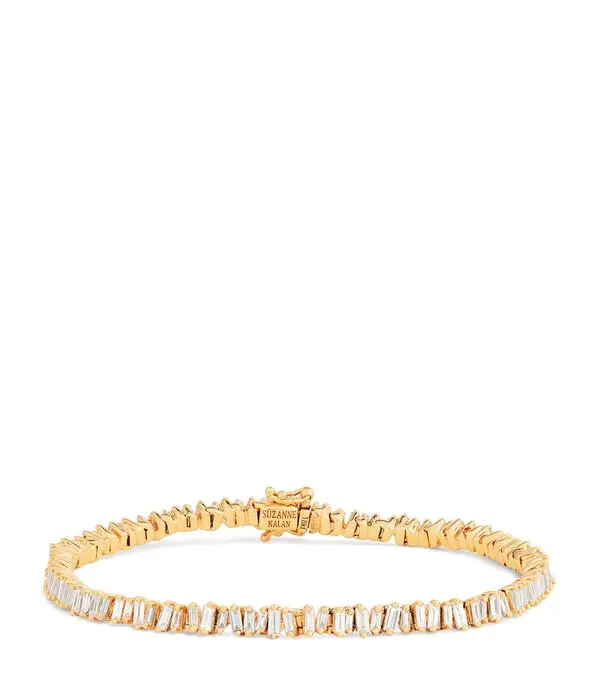 SUZANNE KALAN Yellow And Diamond Mini Classic Tennis Bracelet - Gold