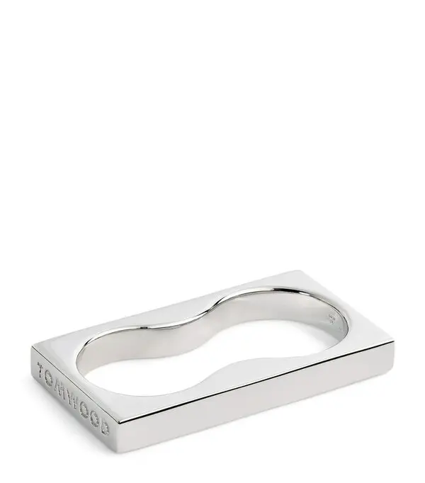 Tom Wood Sterling Double Square Ring - Silver