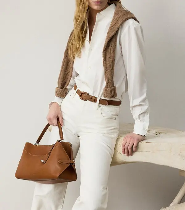 Ralph Lauren Rl 888 Top Handle Bag - Gold