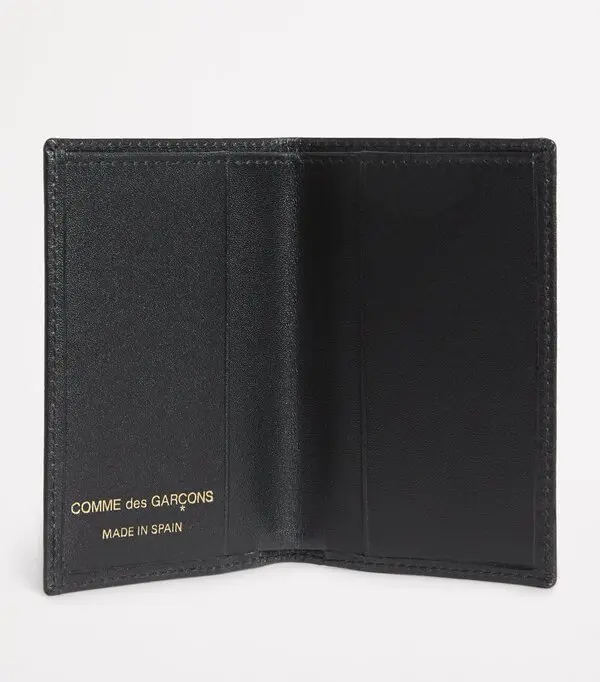 Comme Des Garçons Leather Polka-dot Card Holder - Black
