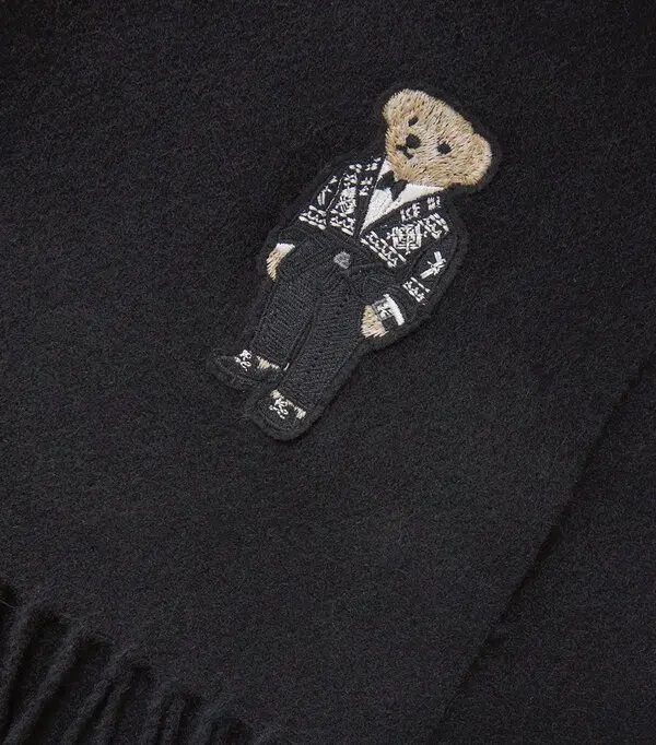 Ralph Lauren Purple Label Cashmere Polo Bear Scarf