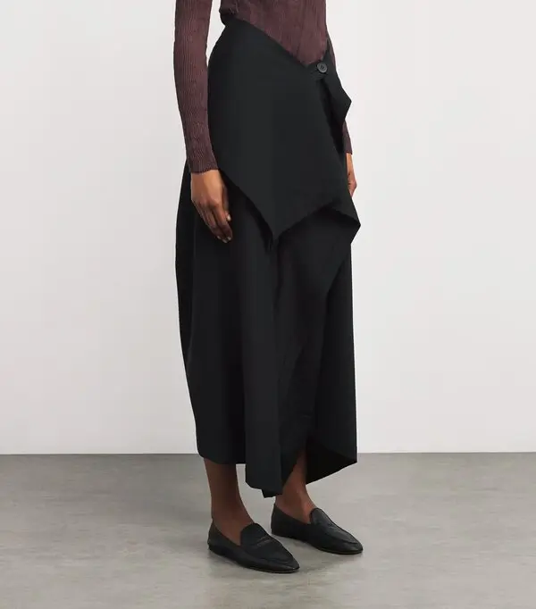 Issey Miyake Asymmetric Wide-leg Trousers