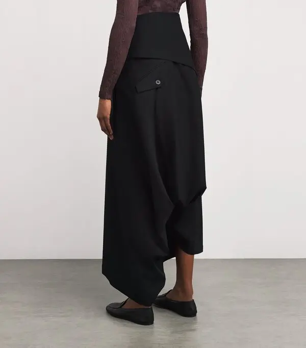 Issey Miyake Asymmetric Wide-leg Trousers