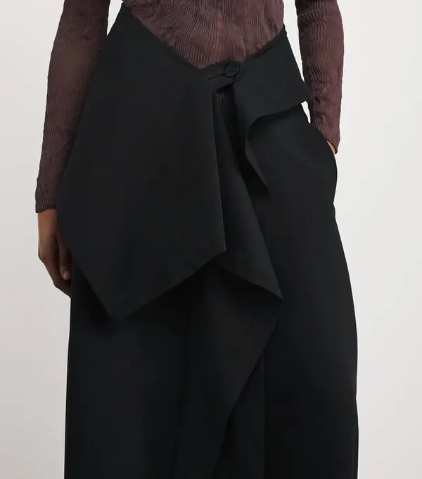 Issey Miyake Asymmetric Wide-leg Trousers