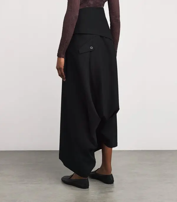 Issey Miyake Asymmetric Wide-leg Trousers