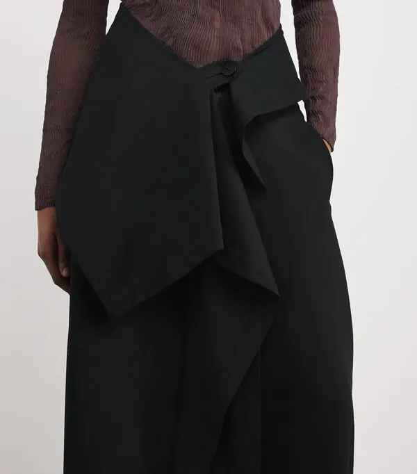 Issey Miyake Asymmetric Wide-leg Trousers