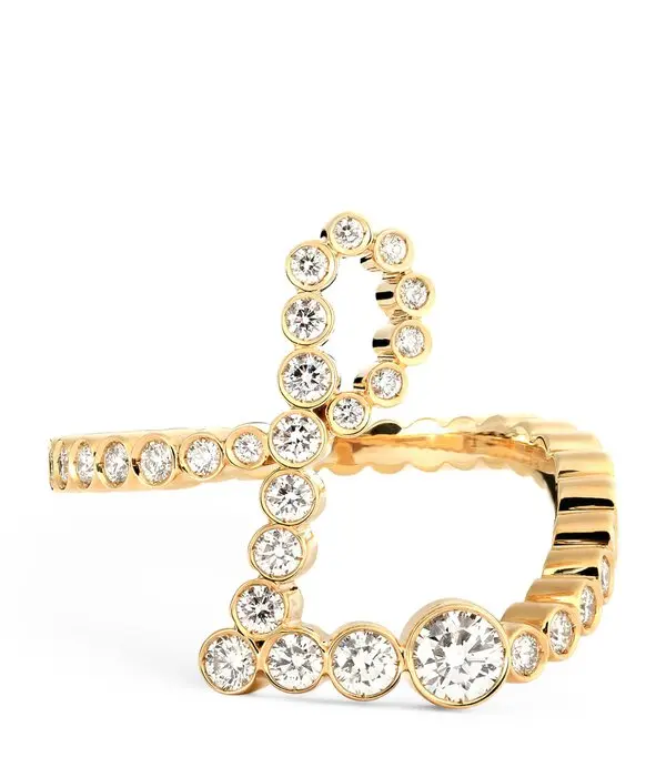 Sophie Bille Brahe Yellow And Diamond Ensemble ‘l’ Ring - Gold