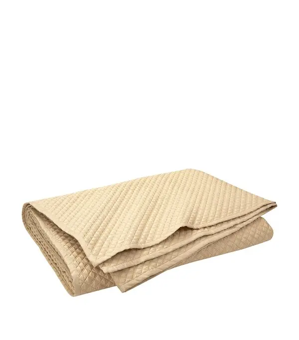 Ralph Lauren Organic Cotton Argyle Quilted Bedcover - Neutral