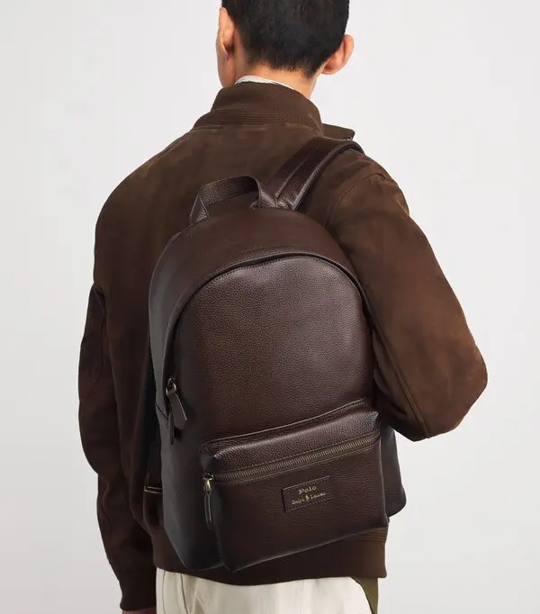 Polo Ralph Lauren Leather Logo Backpack