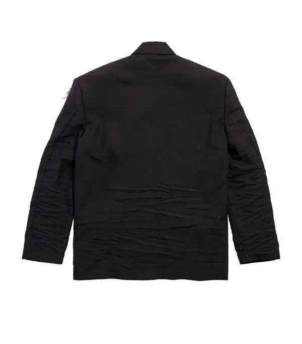 Balenciaga Wool Tailored Jacket With Brooches
