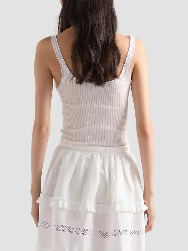 Prada Ribbed Cotton Top