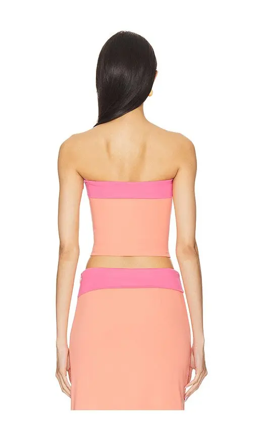 LOVERS AND FRIENDS Tulip Colorblocked Trim Top