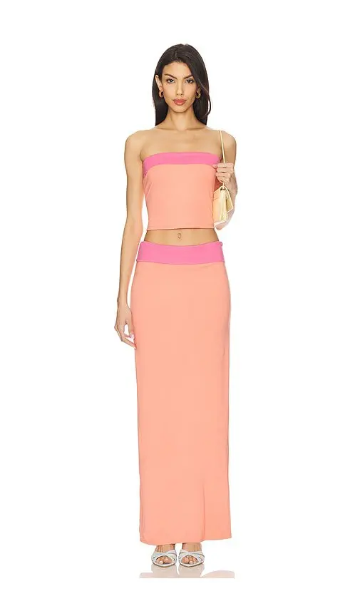 LOVERS AND FRIENDS Tulip Colorblocked Trim Top