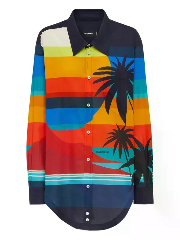 Dsquared2 Printed Cotton Shirt