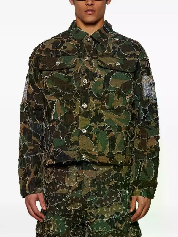 WHO DECIDES WAR BY EV BRAVADO Camouflage-print Shirt Jacket