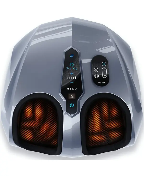 MIKO Shiatsu Foot Massager Machine With Multiple Functions And Heat - Grey