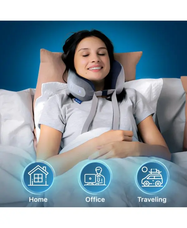 MIKO Snug Neck Massage Pillow With Memory Foam & Heat