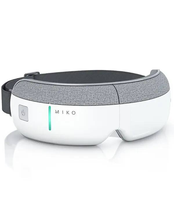 MIKO Eye Massager With Heat, Air Pressure, 4 Massage Modes & Bluetooth Music, Gaze - White