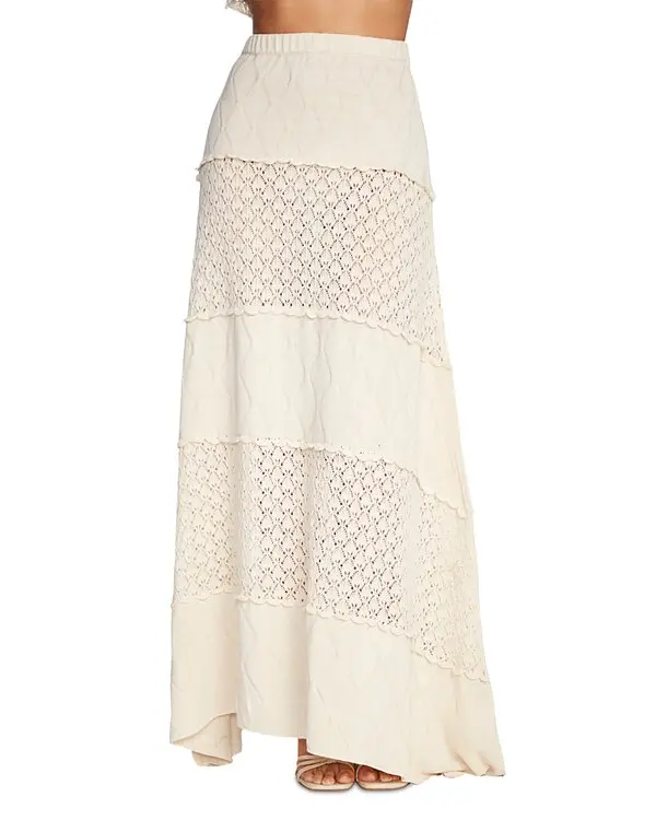 CAPITTANA Addie Tiered Swim Cover-up Skirt - Ivory