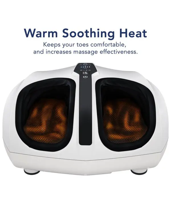 MIKO Shiatsu Foot Massager Machine With Multiple Functions And Heat - White