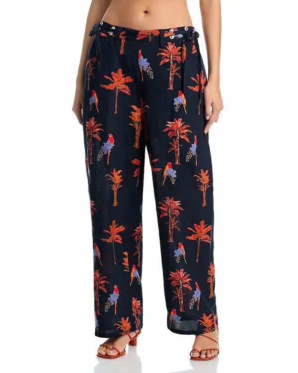 CONIGLIO PALM BEACH Move And Groove Printed Pants - Palm Forest Black