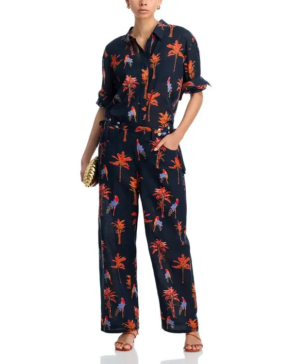 CONIGLIO PALM BEACH Move And Groove Printed Pants - Palm Forest Black