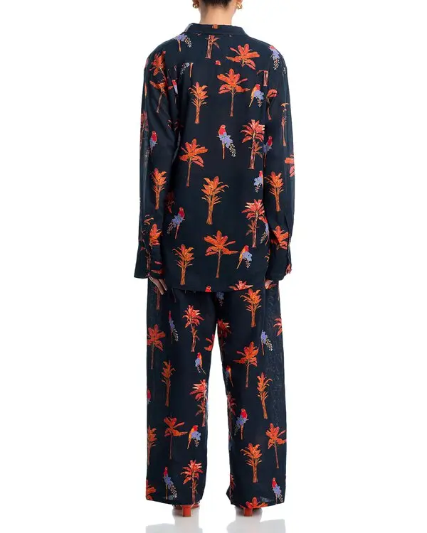 CONIGLIO PALM BEACH Move And Groove Printed Pants - Palm Forest Black
