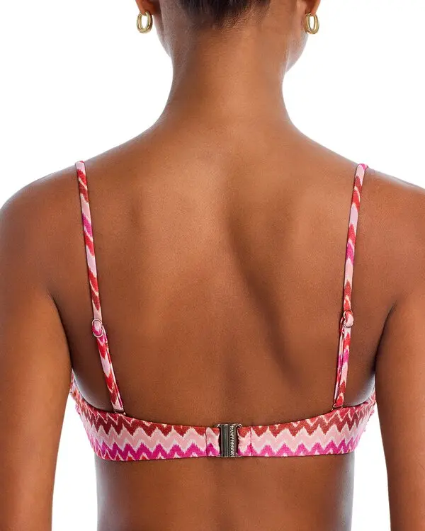 Ramy Brook Jaedyn Chevron Bikini Top - Flame Chevron