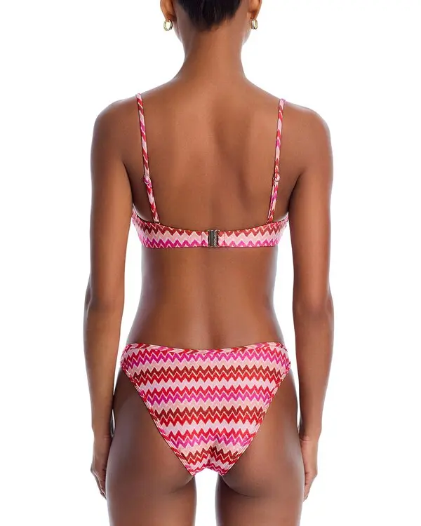 Ramy Brook Jaedyn Chevron Bikini Top - Flame Chevron