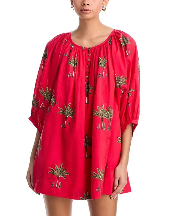 CONIGLIO PALM BEACH Grace Mini Dress - Petit Palm Red