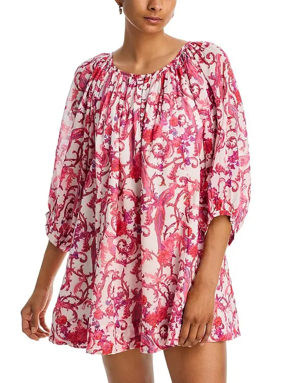 CONIGLIO PALM BEACH Grace Mini Dress - Royal Birds Sunrise