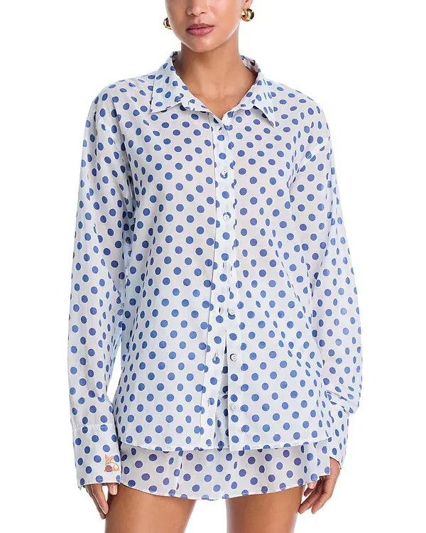 CONIGLIO PALM BEACH Classic Button Down Shirt - Pacific Dot