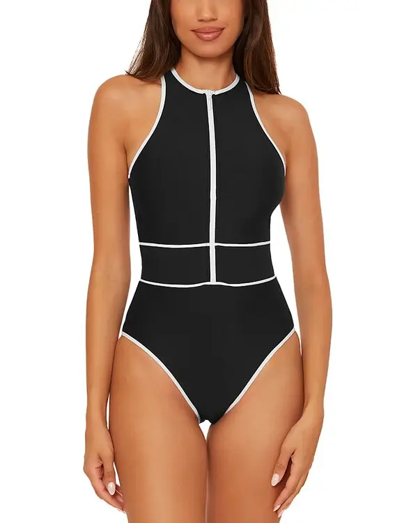 Becca By Rebecca Virtue Sport Mode One-piece Swimsuit - Black