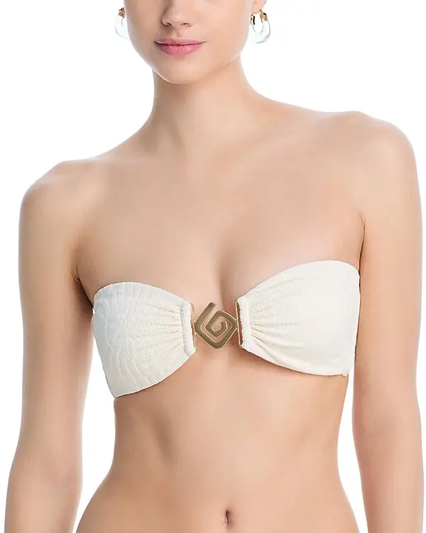 L*Space Aziza Hardware Bandeau Bikini Top - Cream
