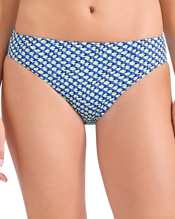 Tommy Bahama Palm Modern Mosaic Hipster Bikini Bottom - Beach Glass Blue