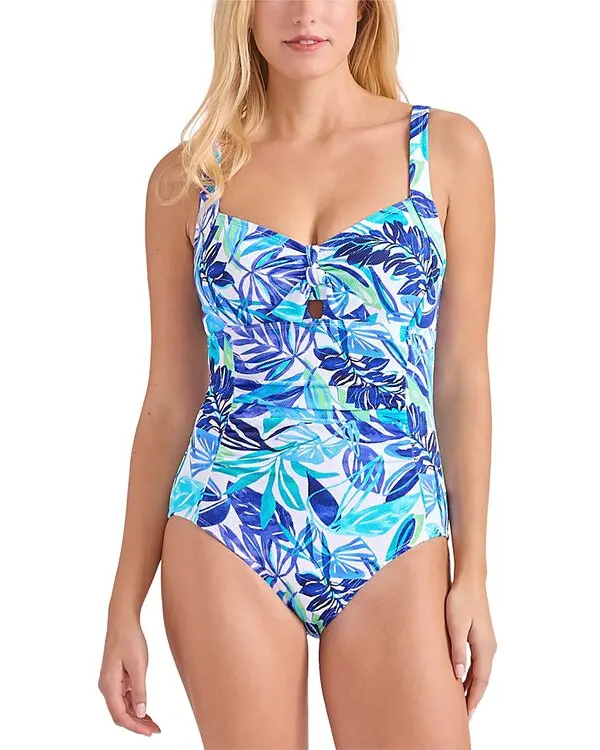 Tommy Bahama Island Cays Marina One-piece Swimsuit - Beach Glass Blue