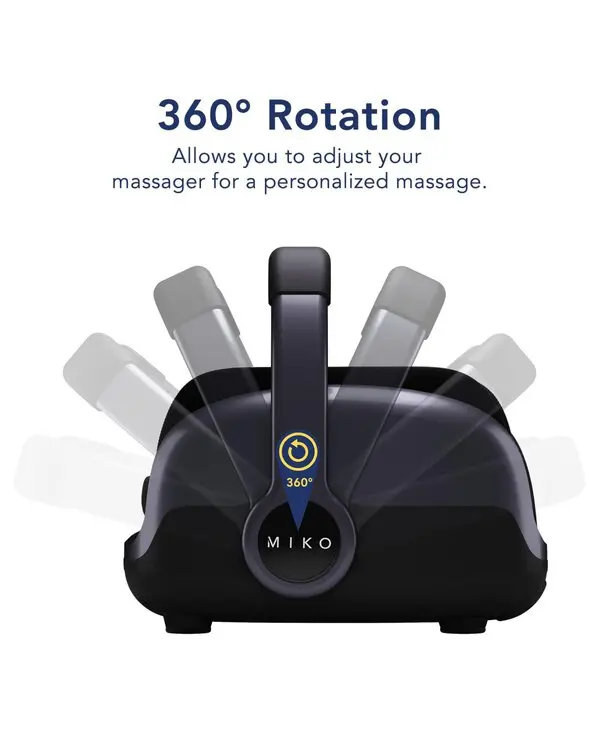 MIKO Shiatsu Foot, Calf, And Ankle Massager With Heat - Charcoal