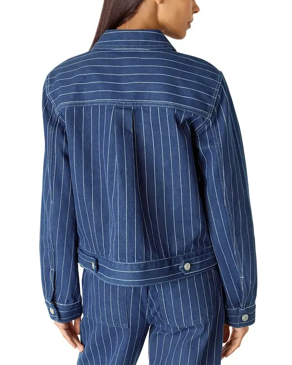 Whistles Pinstriped Denim Jacket