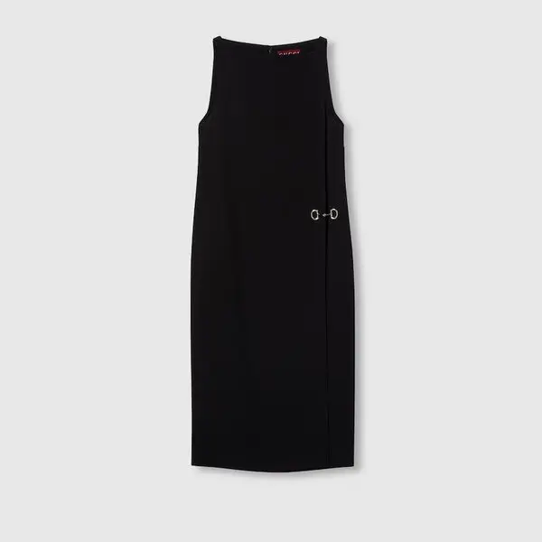 Gucci Heavy Viscose Sable Horsebit Dress