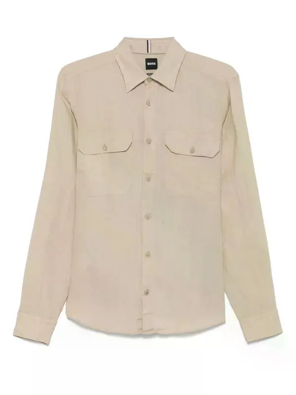 BOSS Linen Shirt - Neutrals