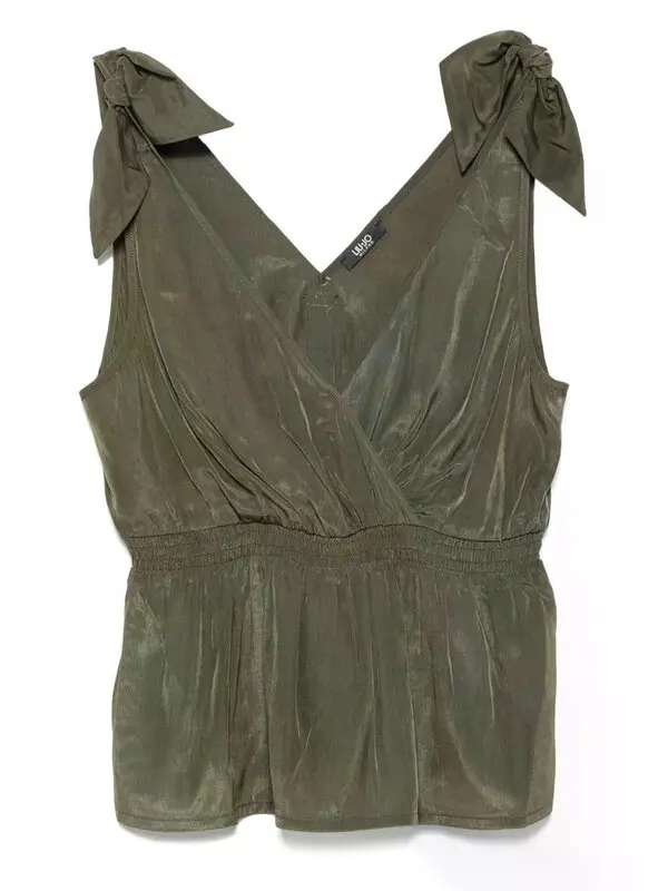 Liu Jo Bow-detail Top - Green