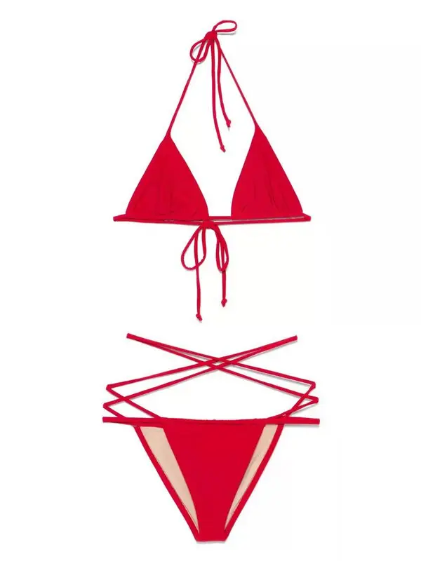Norma Kamali Criss-cross Bikini - Red