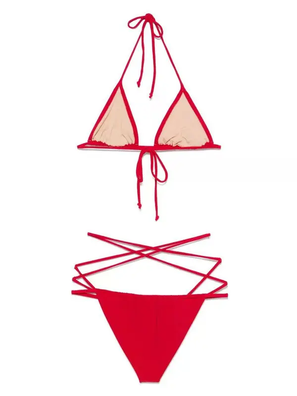 Norma Kamali Criss-cross Bikini - Red