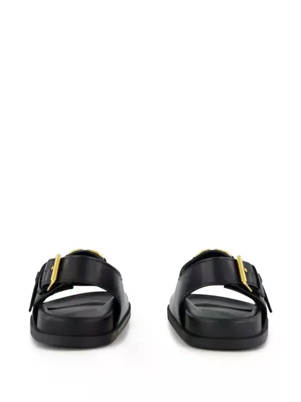 Valentino Garavani Vlogo Signature Buckle-detail Sandals - Black