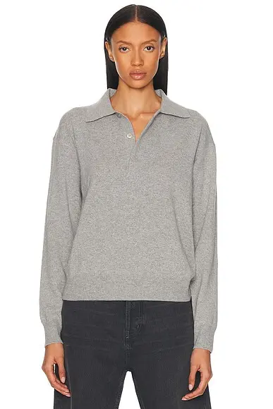 Saint Laurent Polo Sweater In Wool