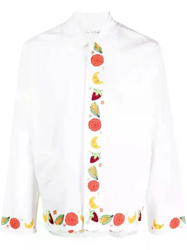 SKY HIGH FARM WORKWEAR Boticelli Fruit-embroidered Shirt
