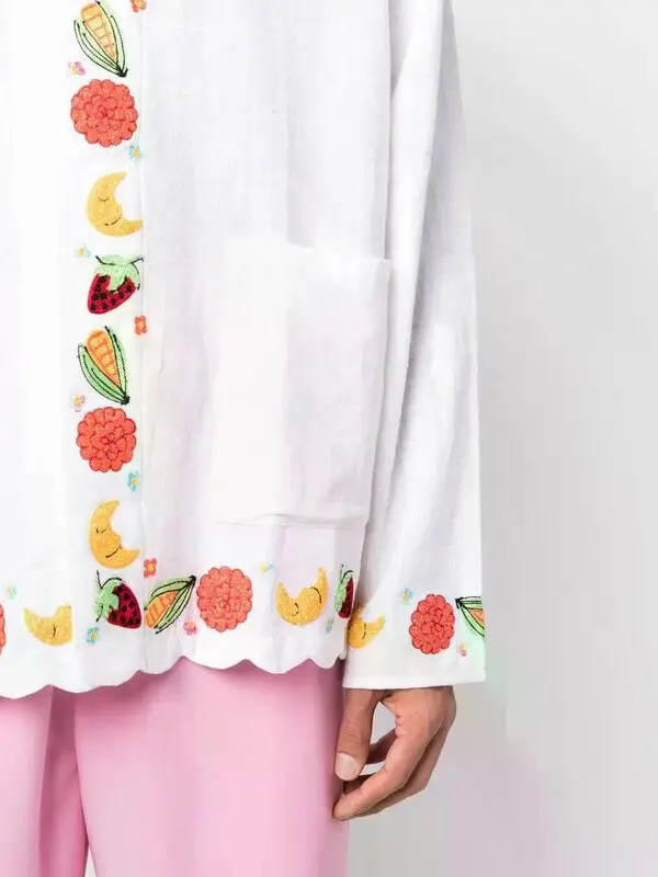 SKY HIGH FARM WORKWEAR Boticelli Fruit-embroidered Shirt