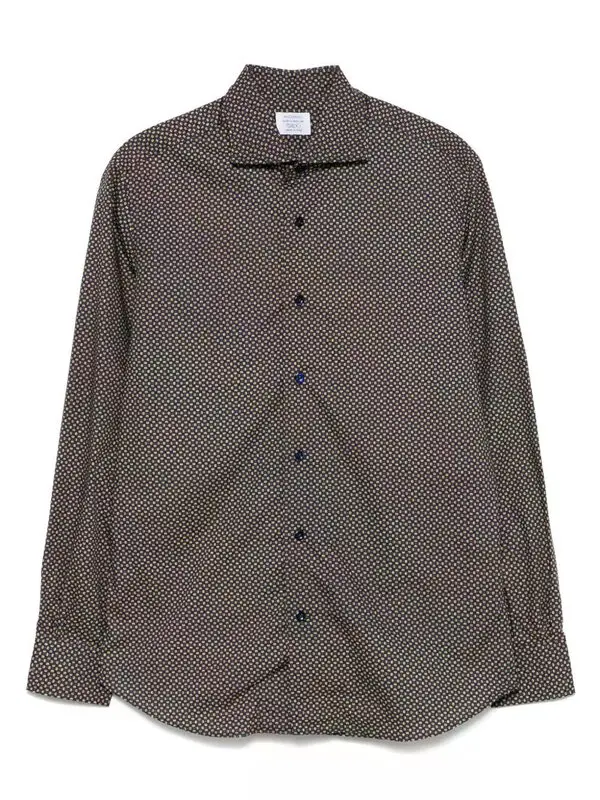 MAZZARELLI Floral-print Shirt - Brown